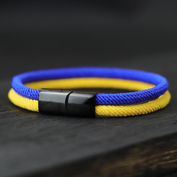 Luxury Stainless Steel Bracelet For Men Ukrainian Symbol Braclet With ...