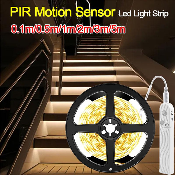 Led Light Strip PIR Motion Sensor Induction Led Strip Battery 2835 ...