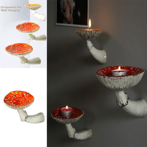 3 1pcs Mushroom Hanging Shelf Resin Wall Floating Shelf Amanita