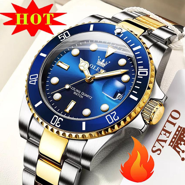 Men's Quartz Watches OLEVS Automatic Men's Watch Classic Rolexes Green ...