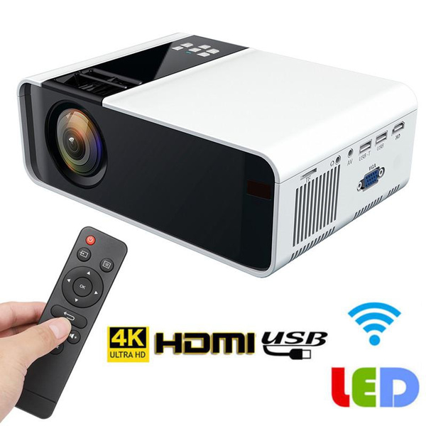 Portable Ultra HD LED 4K Projector WiFi 1080P With Remote Control 110 ...