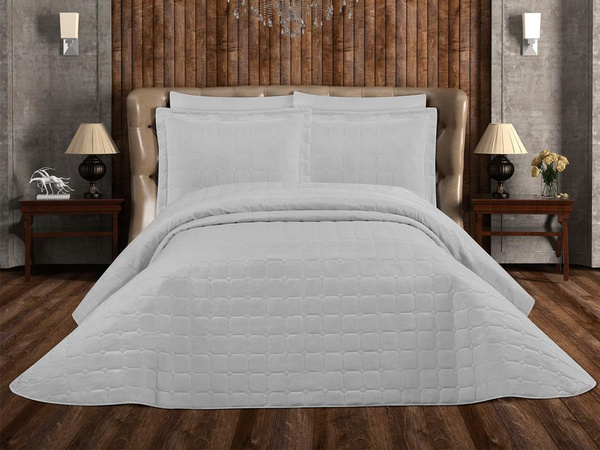 Lisa Quilted Bedspread Set 3pcs, Coverlet 250x260, Pillowcase 50x70 ...