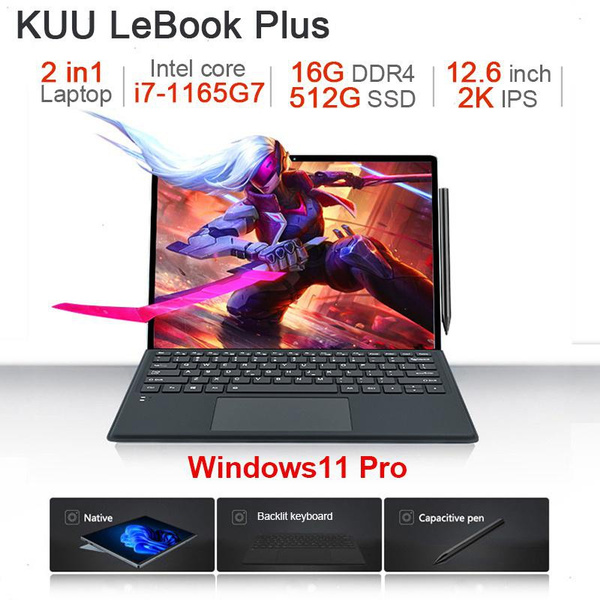 KUU Lebook Plus 2-in-1 laptop Computer Intel Core i7-1165G7 16GB RAM ...