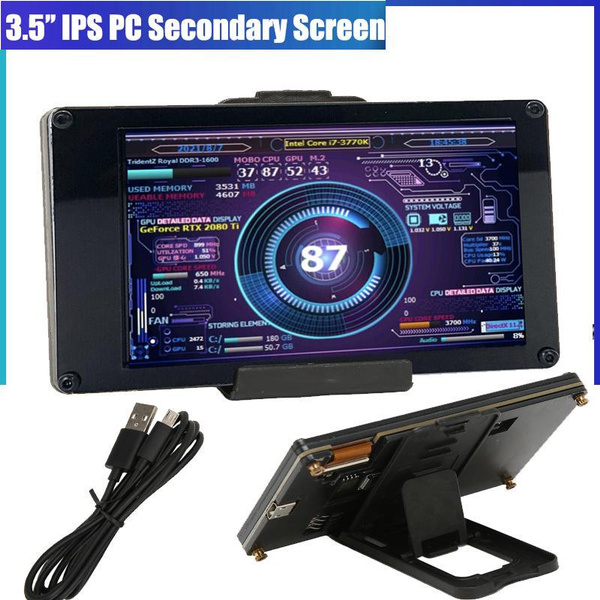 Computer Temp Monitor 3. Inch USB Mini Screen Temperature Display PC ...