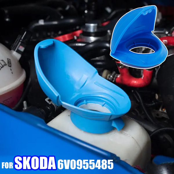 Wiper Washer Fluid Filler Lid Funnel Tank Reservoir Cap Cover For Skoda ...