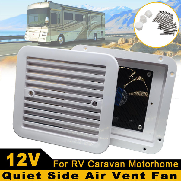 12V RV White Side Air Vent Ventilation Exhaust Fan Silent Wind For ...