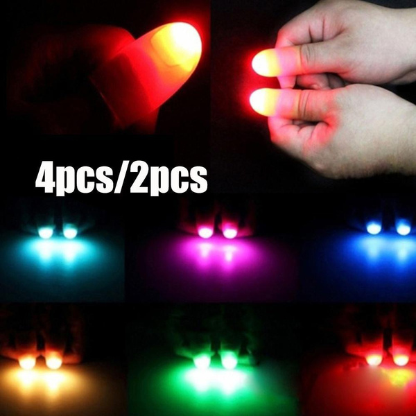 2/4PCS Finger light Magic Light Up Thumbs Fingers Trick Appearing Light ...
