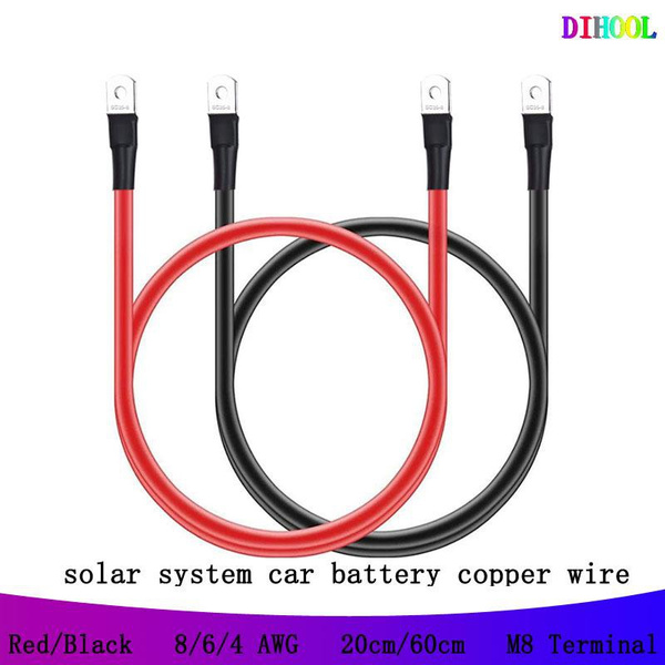 Car Battery Cable DIHOOL 10mm2/16mm2/25mm2 8/6/4 AWG Solar System Power ...