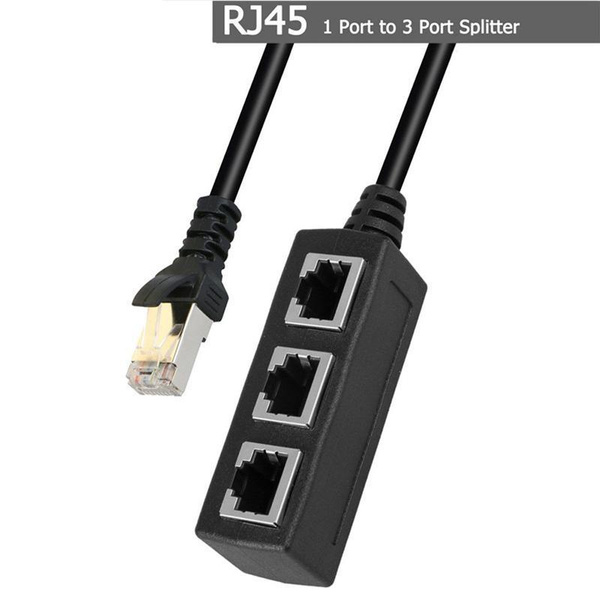 Universal RJ45 Ethernet Splitter Cable 1 Male To 3 Female LAN Ethernet ...