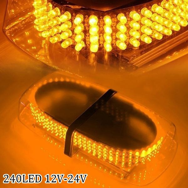 240LED Roof Mini Short Row Warning Lights Road Mergency Hazard Warning ...