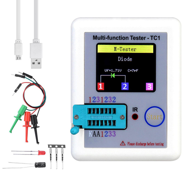 Colorful Display Transistor Tester Multi-functional TFT Backlight Didoe ...