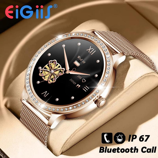 EIGIIS Smart Watches for Women with Diamonds (Answer/Make Call), 1.32 ...