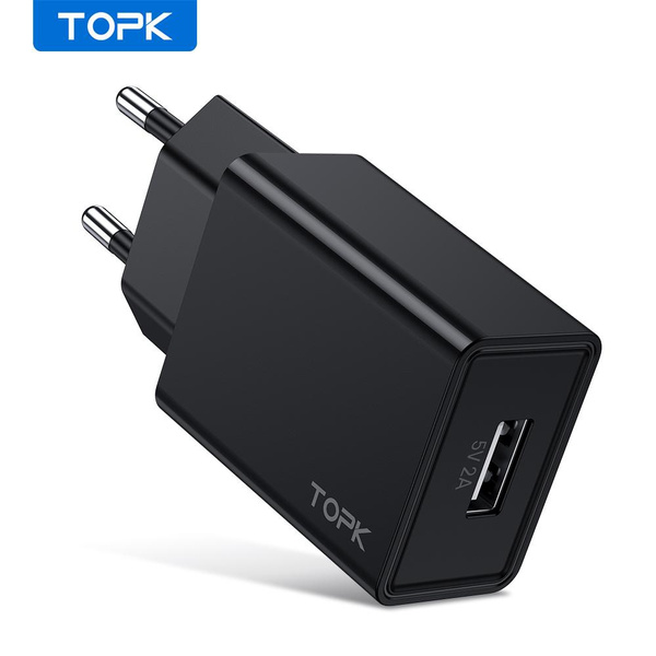 TOPK B25 10W 5V 2A mini USB Phone Charger Wall Charger Power Adapter ...