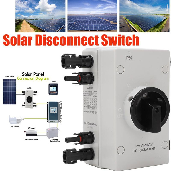 Solar Disconnect Switch PV Isolator IP66 Waterproof DC 1000V 32A For Power System | Wish