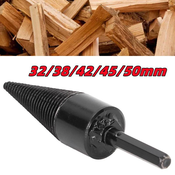 Firewood Drill Bit Wood Working Splitter Screw Splitting Cone Driver 32 ...