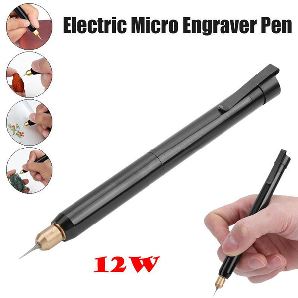 12W Portable Electric Micro Engraver Pen Cordless Charging Carving Tool ...