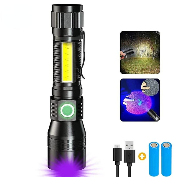 Multifunctional LED Flashlight UV Light/White Light/Red Light 7 Switch ...