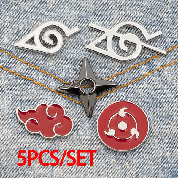 5PCS/SET Brand New Anime Naruto Brooch Pin Badge Cosplay Naruto ...