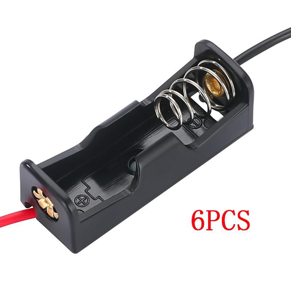 6pc 18650 battery box with wire 18650 series battery box battery holder ...