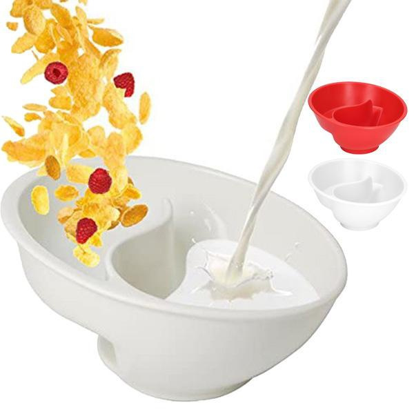 Cereal Divided Bowl Multipurpose Stackable Separated Snack Bowl For Ice ...