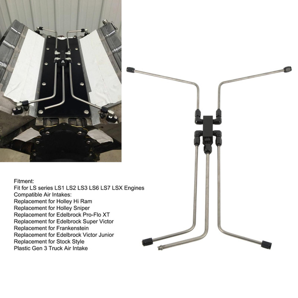 Coolant Crossover Kit Stainless Steel Black Anodized Steam Port ...