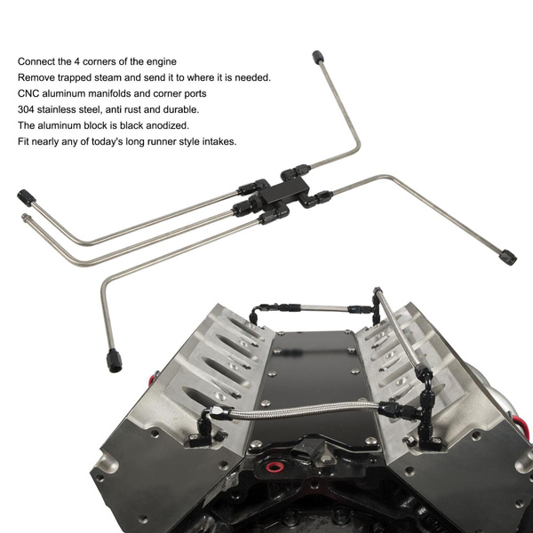 Complete Coolant Crossover Steam Vent Kit Stainless Steel For LS1 LS2 ...