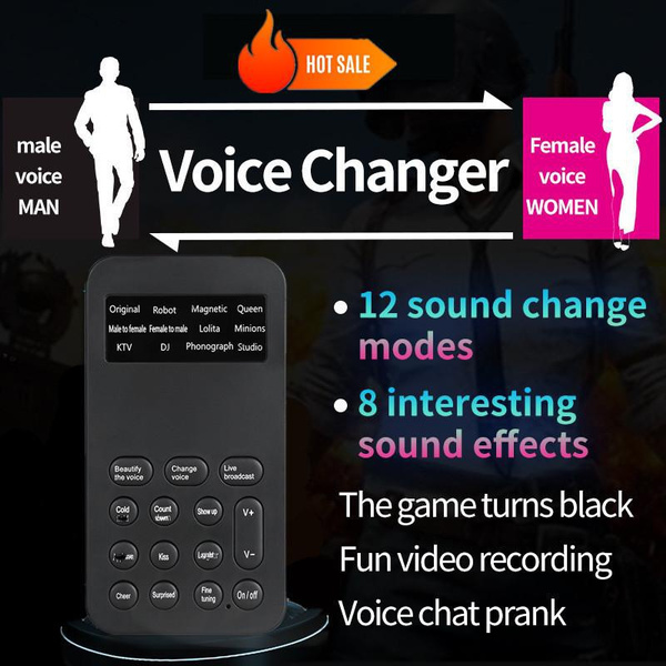 Voice Changer Microphone Mini Sound Card 12 Sound Change Modes for ...
