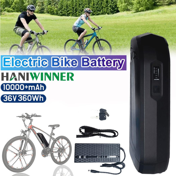 Haniwinner 360Wh Portable Bicycle Battery, 36V 10Ah E-bike Rechargeable ...