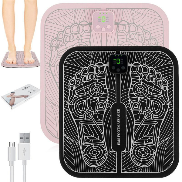 Electric EMS Foot Massager Mat Leg SPA Reshaping Pad Feet Muscle ...