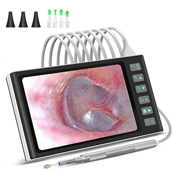 Digital Otoscope with 7 Inch IPS Screen, Hiacinto Ear Wax Removal Tool ...