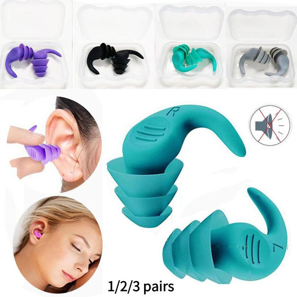 1/2/3 Pairs Fashion Silicone Earplugs Antinoise Earplugs Sound ...