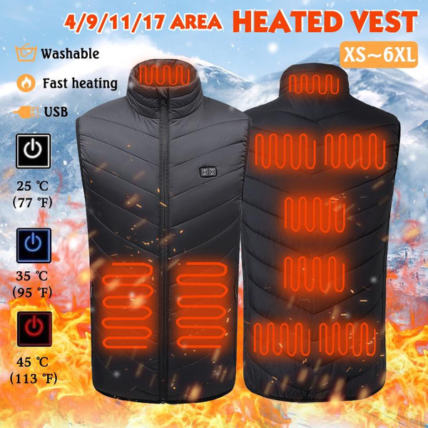 4/9/11/17 Heated Zones New Electric Heated Vest Jackets Men Women ...