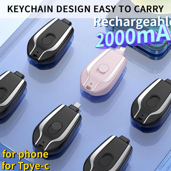 2000mAh Android Portable Charger Keychain Charger With Type-C Ultra ...