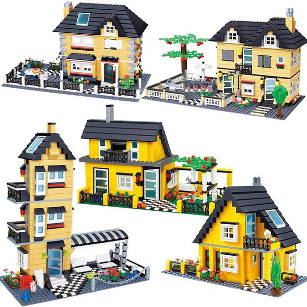 House Villa Architecture Cottage Model Building Blocks bricks Friends ...