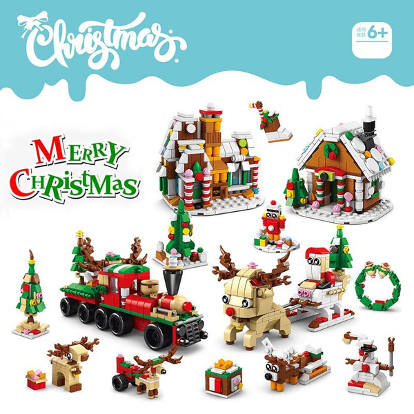 Winter Christmas Village Creative ChristmasTrain Elk Carriage ... Winter Christmas Village Creative ChristmasTrain Elk Carriage ...
