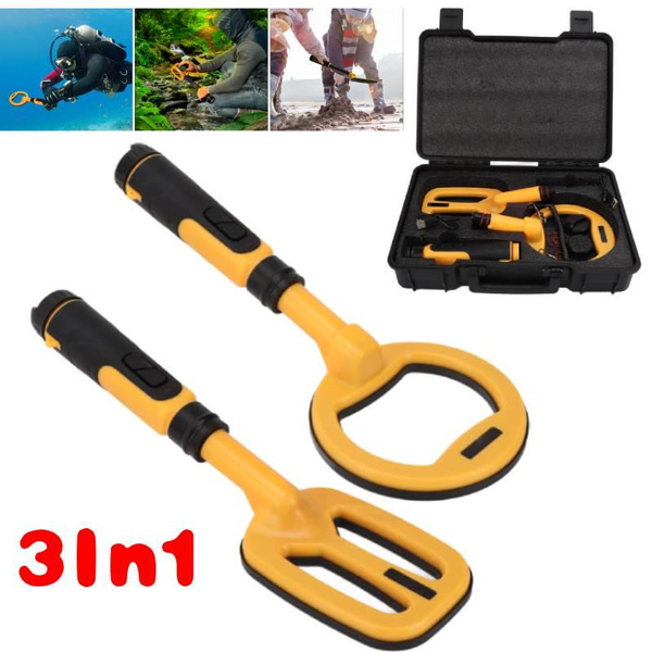 3 In 1 Metal Detector, Waterproof Handheld IP68 Rechargeable Gold Metal ...