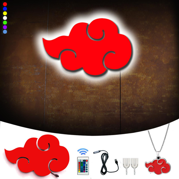New Naruto Akatsuki Sign 7 Colors Adjustable Remote Dimmable Lamp with ...
