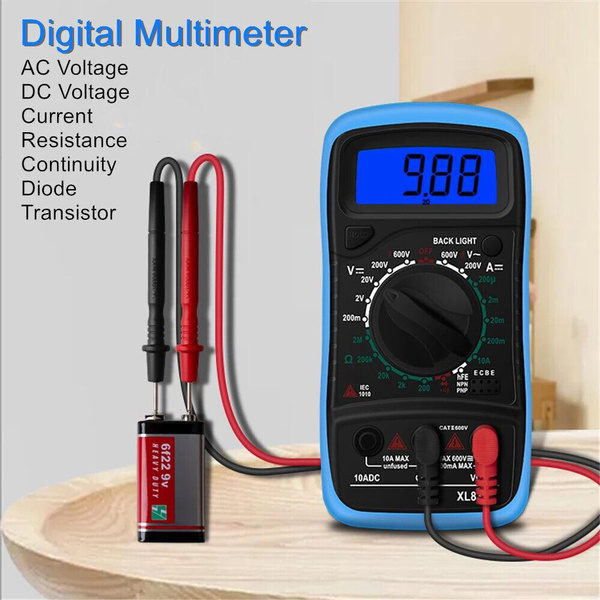 Digital Voltmeter Ammeter Ohmmeter Multimeter Volt AC DC Tester Meter ...