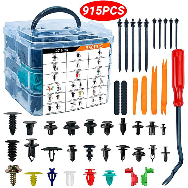 915PCS Bumper Clips Car Retainer Clips & Auto Fasteners Assortment ...