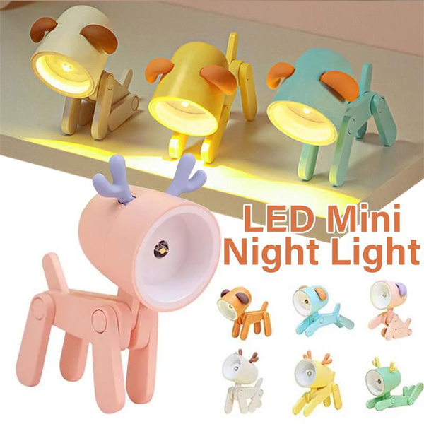 Mini Night Lights Cartoon Pet LED Light Folding Table Lamp Lovely ...