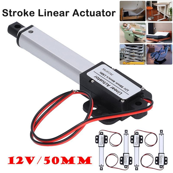 Linear Actuator 50mm 12v DC Low Noise Internal Limit Switch Mini ...