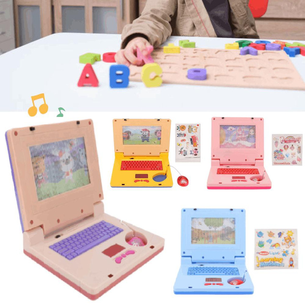 Learning Computer, Music Kids Learning Laptop Simulation LED Electronic ...