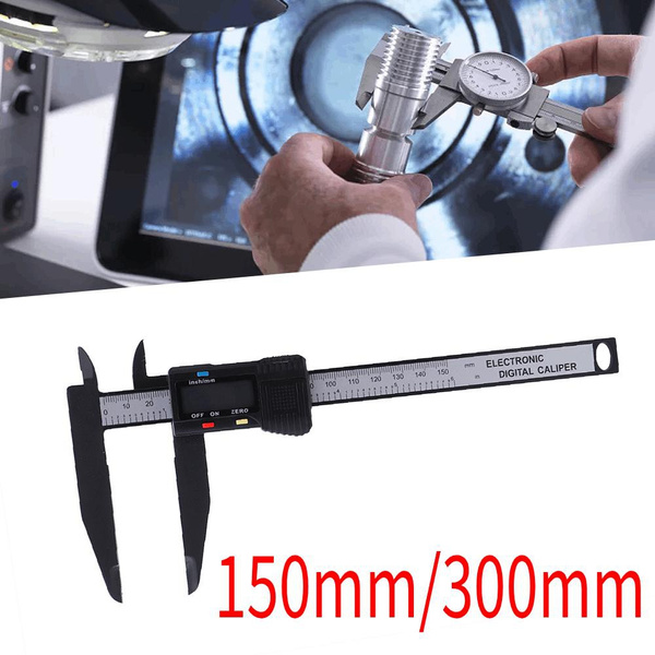 150mm/300mm Digital Electronic Caliper Carbon Ruler With Long Jaw ...