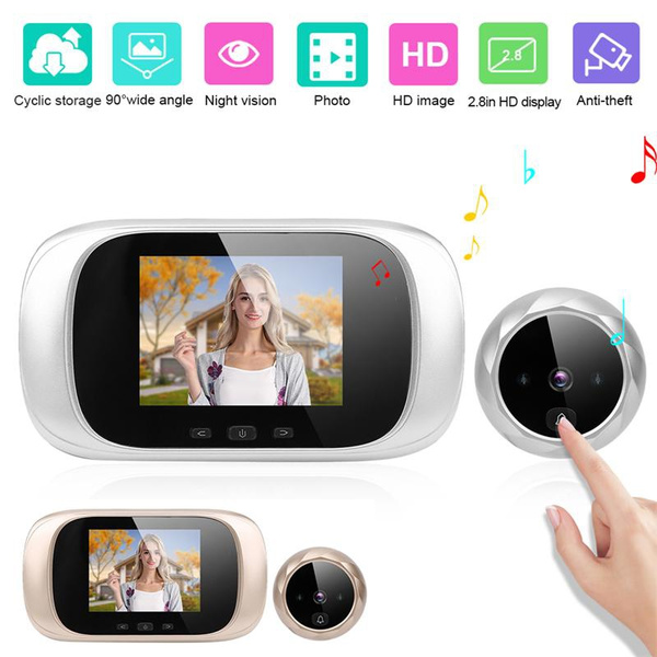 2.8in Digital Door Viewer, TFT LCD Visual Door Viewer, Door Bell With ...