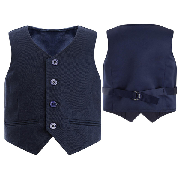 Kids Boys Formal Suit Vest Dressy Waistcoat Formal Tuxedo Dress Vest ...