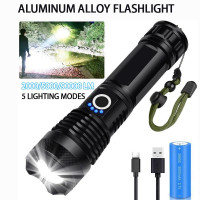 Rechargeable LED Flashlights, 3000/9000/60000 High Lumens Flashlight ...