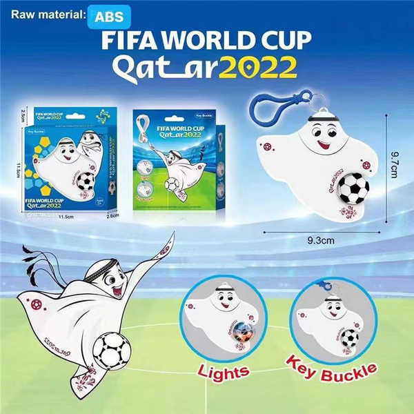 FIFA World Cup 2022 Qatar Mascot La’eeb Souvenir Keychain With LED ...