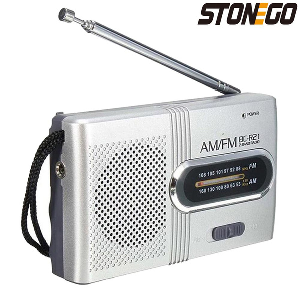 Stonego 1pc Universal Portable Am Fm Mini Radio Multipurpose Stereo