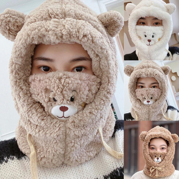 New Winter Trend Cute Cartoon Ear Cap Beanies Hat Lamb Plush Cap Warm ...