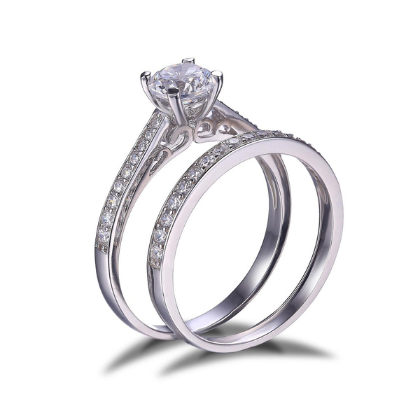 1.3ct Cubic Zirconia Anniversary Wedding Band Engagement Solitaire Ring ...